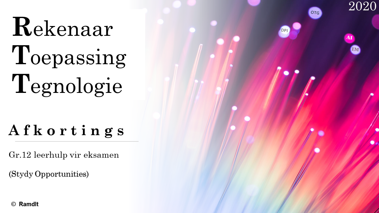 RTT Studie Skyfies vir Graad 12 | RamdIT
